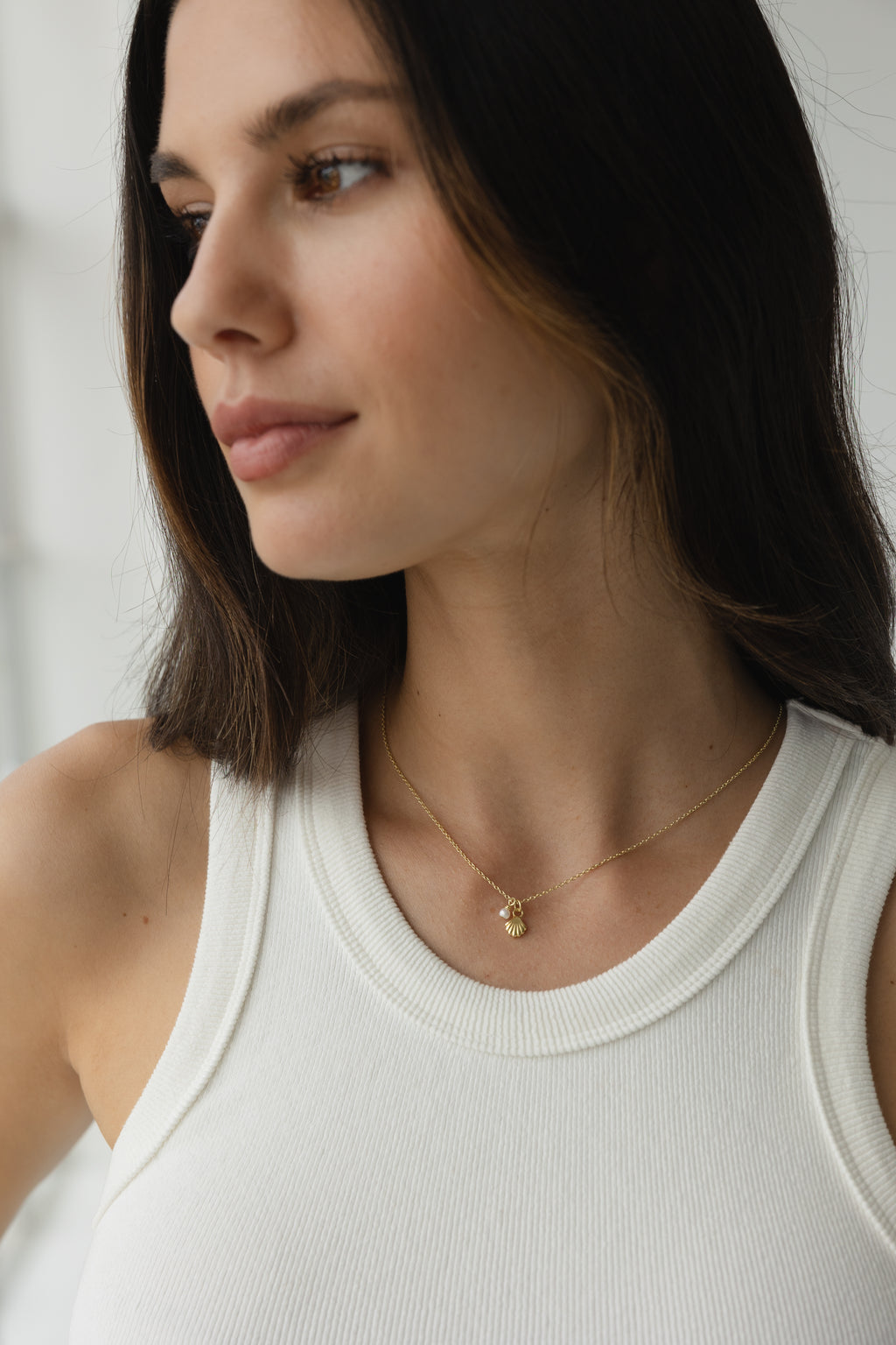 She Shell Necklace w Pearl – City Hall